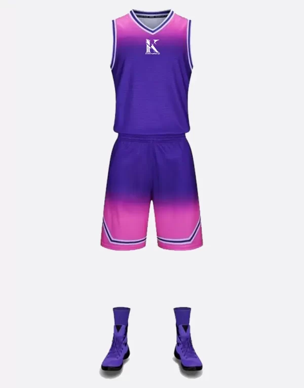 Basketball Kit Purple Pink Kurd International Bespoke Sports